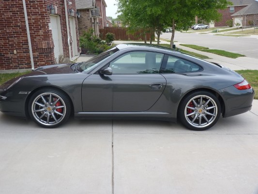 Dark Gray Car With Rims